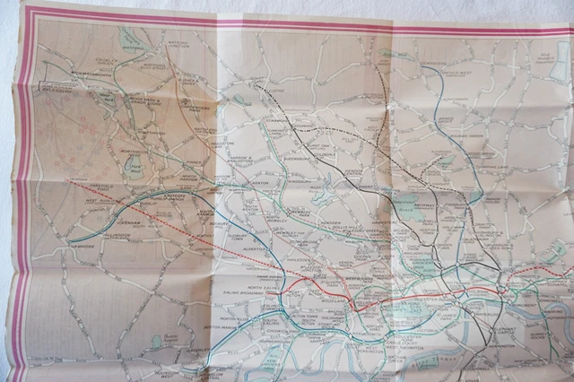 1939 NUMBER 3 Underground Railway Tube Map London Transport Beck ? VGC ...