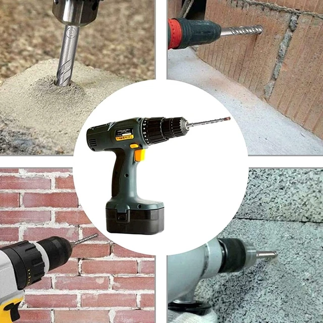 5-18MM PLUS HAMMER Drill Set Concrete Drill Bit Stone Wall Drill Bits 7 ...
