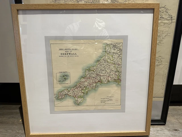 VINTAGE RAILWAY MAP of GWR Road And Rail routes In Cornwall £45.00 ...