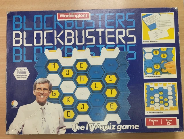VINTAGE BLOCKBUSTERS BOARD Game Waddingtons ITV Quiz Game 1986 Game ...