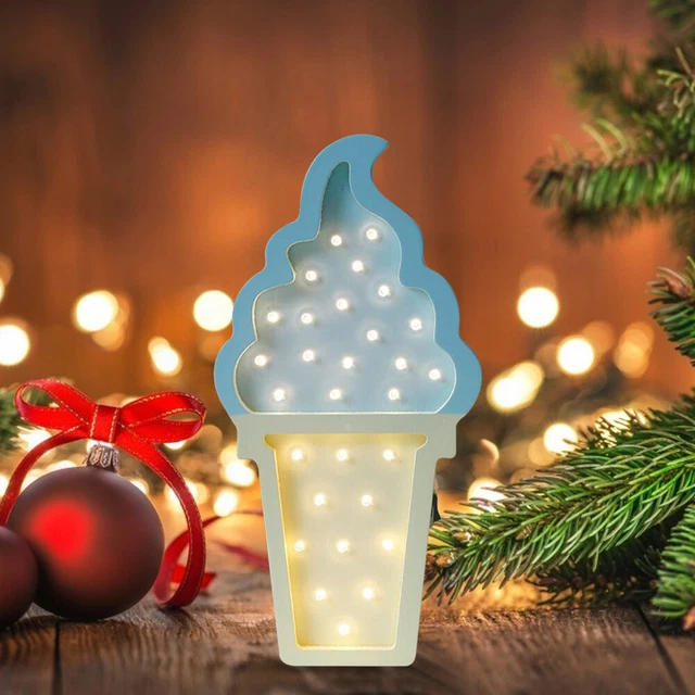 MY# LED ICE Cream Atmosphere Lighting Wall Mounted Wooden for Wedding ...