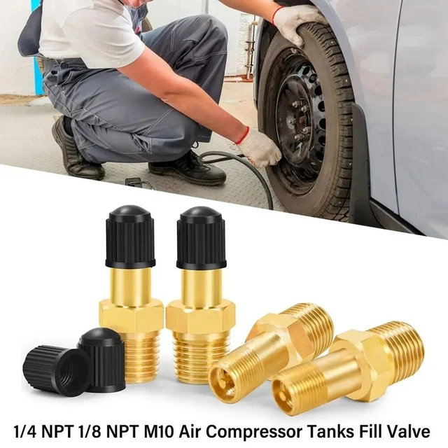 VANNE LAITON POUR réservoirs compresseur d'air joint fiable et gonflage ...