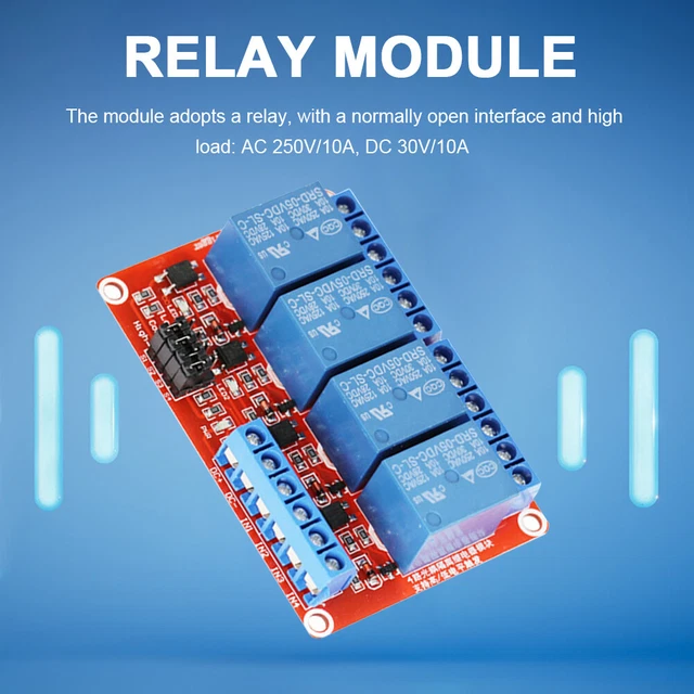 1/2/4/8 CHANNEL RELAY Switch Module with Optocoupler 5V 12V 24V (4 ...