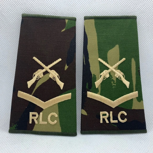 ROYAL LOGISTICS CORPS RLC Rank Slides / Epaulette Pair Genuine British ...