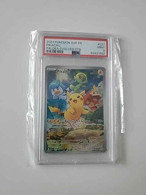 POKÉMON PIKACHU 027 Promo SVP027 Scellé EV02 Evolution à Paldéa FR Psa9 EUR 50,00 - PicClick FR