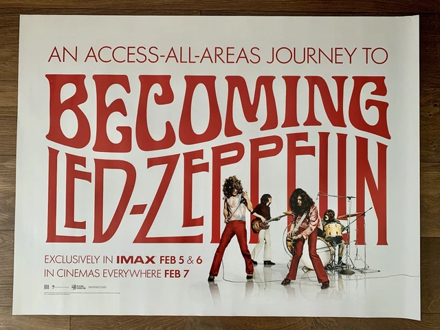 BECOMING LED ZEPPELIN (2025), Original UK Cinema Quad Poster 30"x40" £ ...