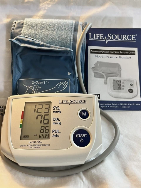LIFE SOURCE UA- 767 Plus Digital Blood Pressure Monitor One Step Auto ...