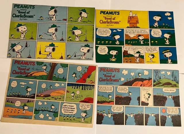 VINTAGE SNOOPY PEANUTS Charlie Brown Newspaper Comic Strip Charles ...
