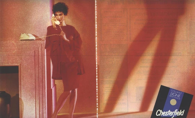 PUBLICITE ADVERTISING 1985 CHESTERFIELD bas & collants (2 pages) EUR 3 ...