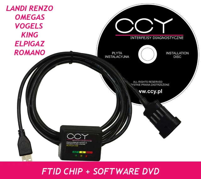 LANDI RENZO OMEGAS VOGELS LPG GPL CNG Diagnose Interface USB MIT ...
