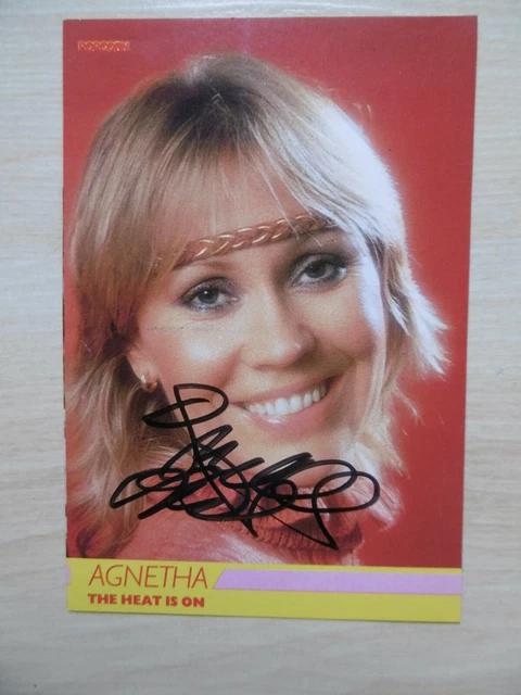 AGNETHA FÄLTSKOG ABBA Original Autogramm signed 10x15 cm Popcorn-Starkarte ACOA EUR 999,99 ...