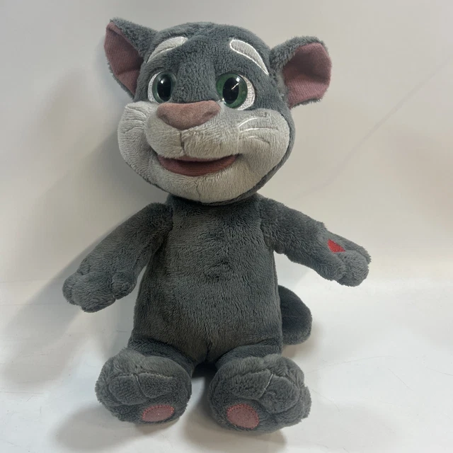 TALKING TOM CAT Repeats Voice Sounds Soft Toy Plush 9" Dragon-i 2016 £9 ...