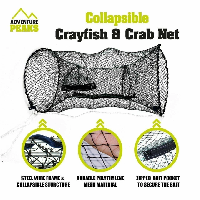 CRAB TRAP NET Crab Prawn Shrimp Crayfish Lobster Eel Bait Fishing Pot Basket £7.49 - PicClick UK