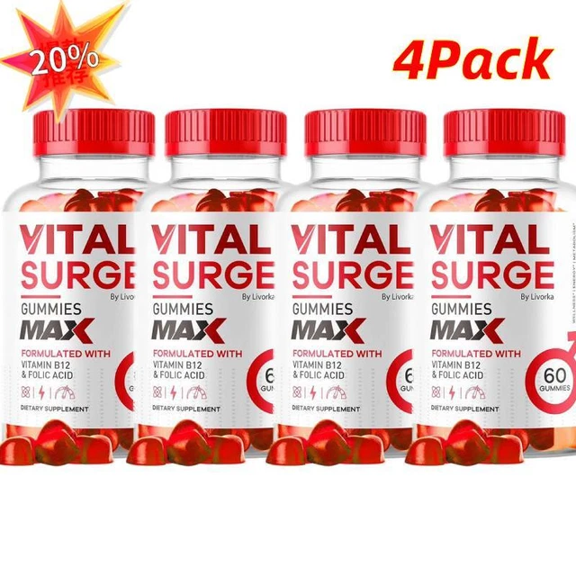 VITAL SURGE TESTO Gummies,1000MG Gomitas Mens Supplement (4PACK)/- £19. ...