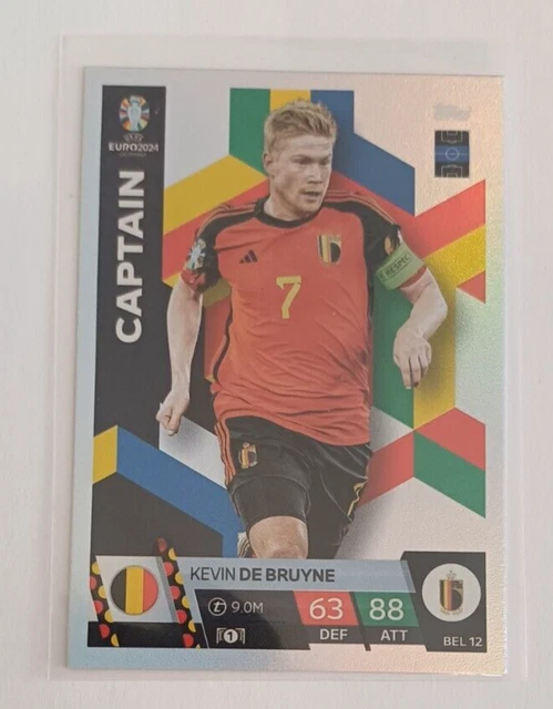 CARTE CARD CARTA CAPTAIN Kevin DE BRUYNE Belgique TOPPS MATCH ATTAX ...