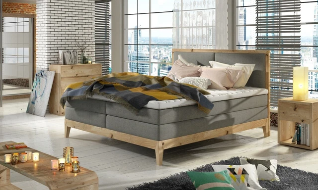 BOXSPRINGBETT HOTELBETT MASSIVHOLZ Bett LILLE Ehebett Luxus ...