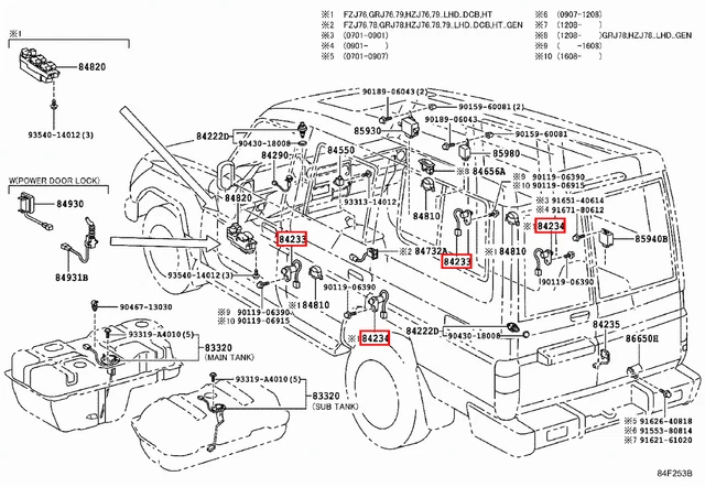 GENUINE TOYOTA LANDCRUISER VDJ79 VDJ76 Door Courtesy Light Switch Inner ...