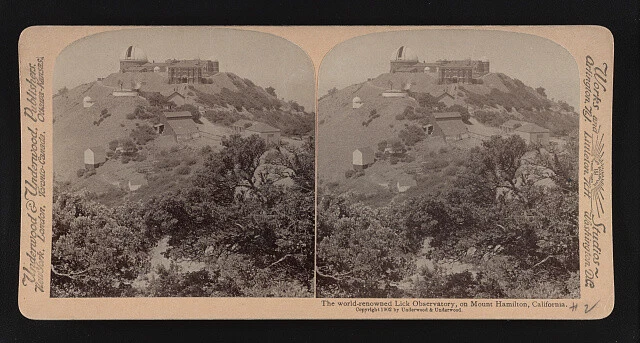 THE WORLD-RENOWNED LICK Observatory, on Mount Hamilton, California Old ...