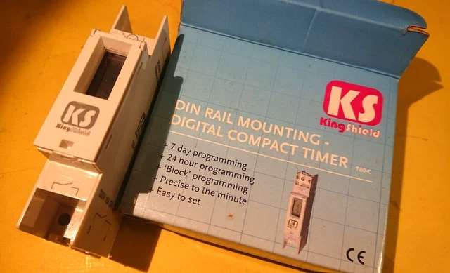 DIN RAIL MOUNTED Digital Timer, Timeclock 7 day, Greenbrook, Kingshield ...
