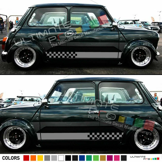 STICKER DECAL FOR Classic mini cooper side door mirror Stripes left ...