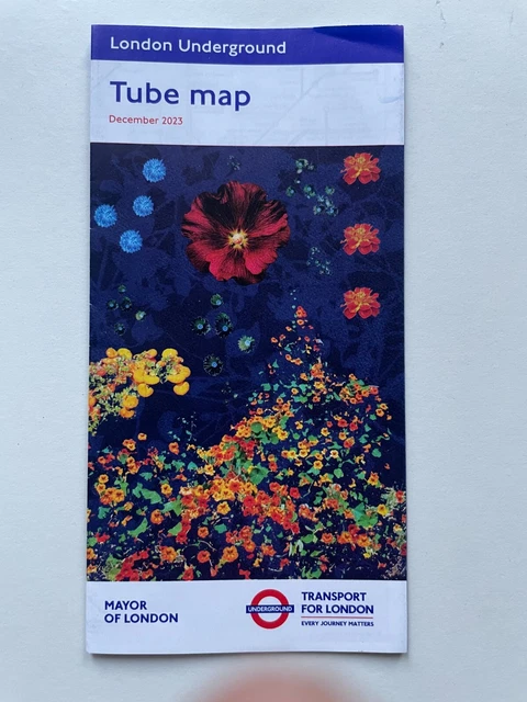LONDON UNDERGROUND TUBE map November 2023 Transport for London TFL £2. ...