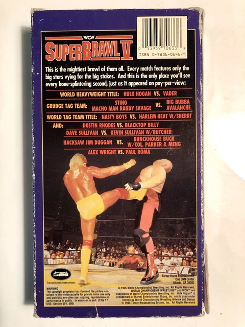 1995 WCW SUPER Brawl V VHS RARE Hulk Hogan Vs Vader $30.00 - PicClick CA