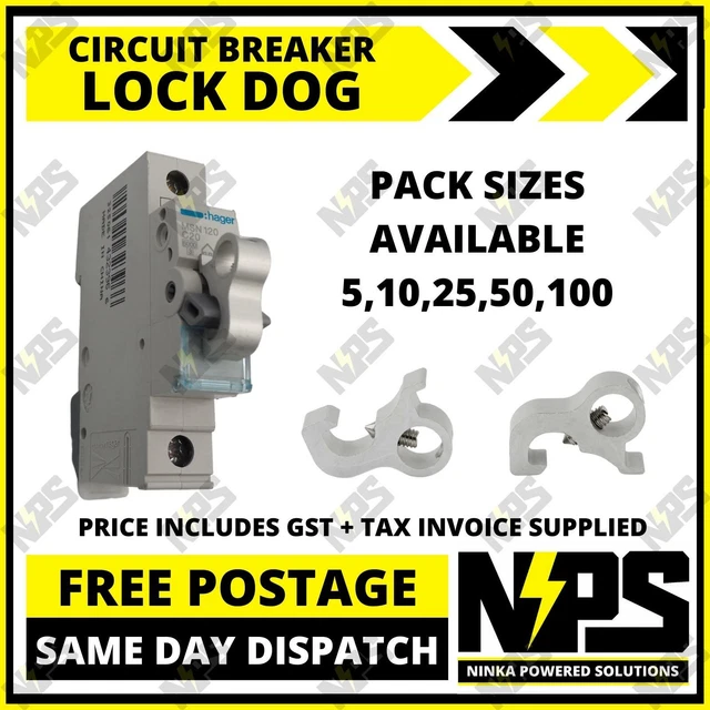 CIRCUIT BREAKER LOCKDOG Lockout Aluminium MCB Electrical Volt Lock Out ...