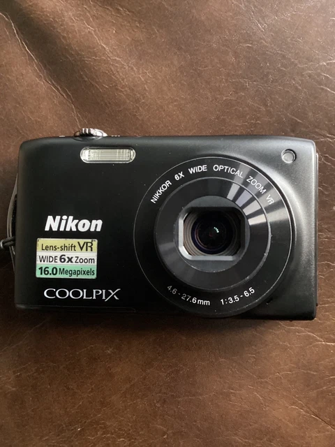 NIKON COOLPIX S3300 Black 16MP SLIM Digital Camera EXCELLENT+ charger ...