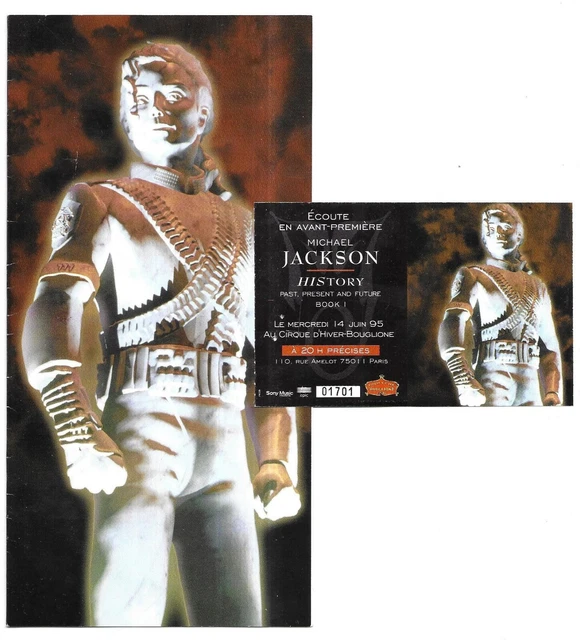 RARE TICKET BILLET Concert - Michael Jackson Live Paris 1995 + Carton ...