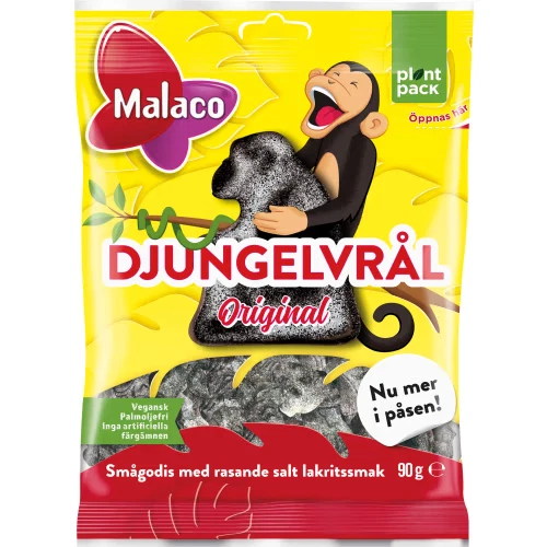 SWEDISH CANDY EXTREMLY Salty Licorice Malaco Djungelvrål Lakrits ...