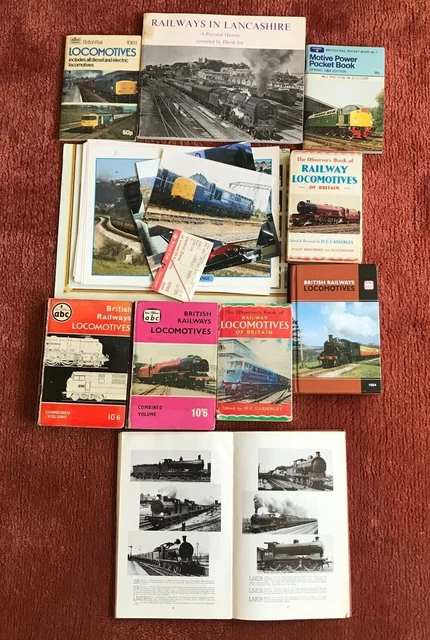 BUNDLE STEAM RAILWAY Train Locomotive Ephemera Books Photos Etc £30.00 ...
