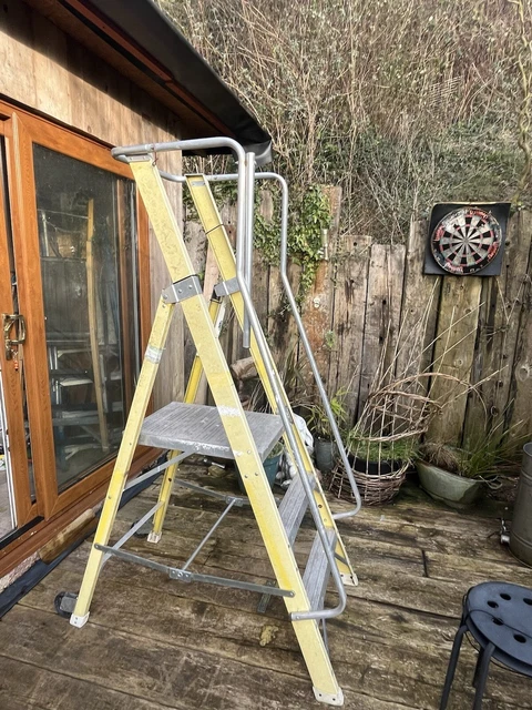 3 STEP FIBREGLASS Large Working platform Ladder Not Youngman £120.32 ...