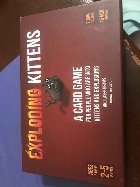EXPLODING KITTENS CARD Game, Original Edition, Sealed/New, Ages 7-up ...