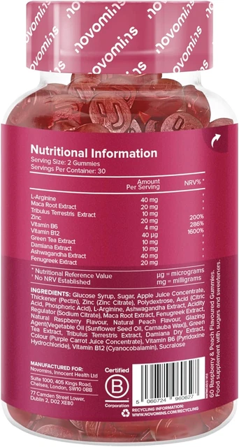 TURN ME ON Gummies Women - Maca Root, Damiana, Fenugreek, Zinc, Vitamin ...