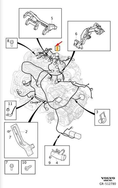 VOLVO V60 MK2 Cross Country Engine Wiring Harness 32356652 Genuine Part ...