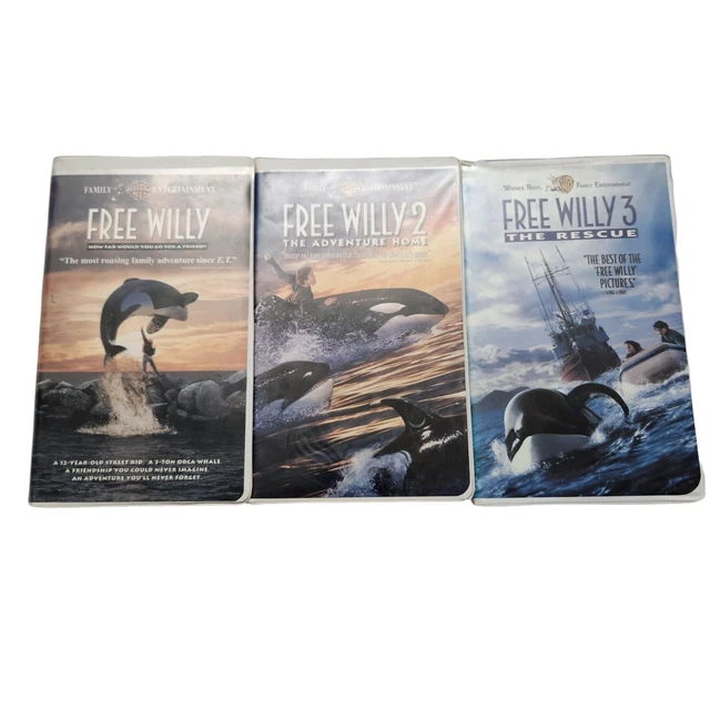 FREE WILLY, FREE Willy 2 The Adventure Home & Free Willy 3 The Rescue ...