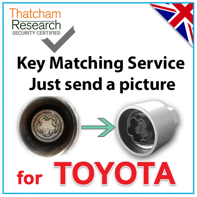 FOR TOYOTA SECURITY Master Locking Lock Wheel Nut Key Bolt UK Matching ...