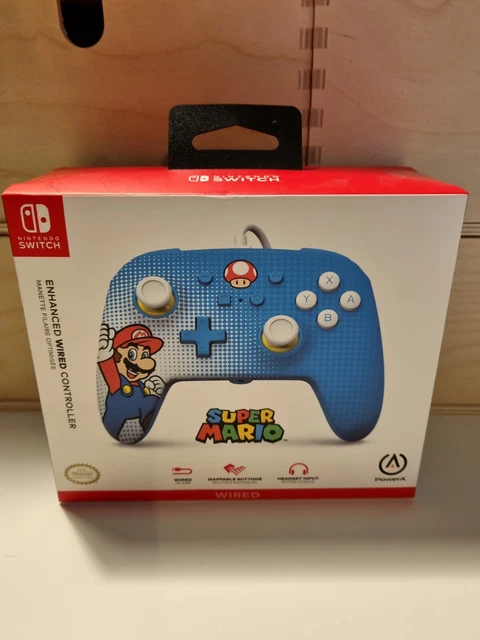 POWERA NINTENDO SWITCH Enhanced Wired Controller - Blue Mario Pop Brand ...