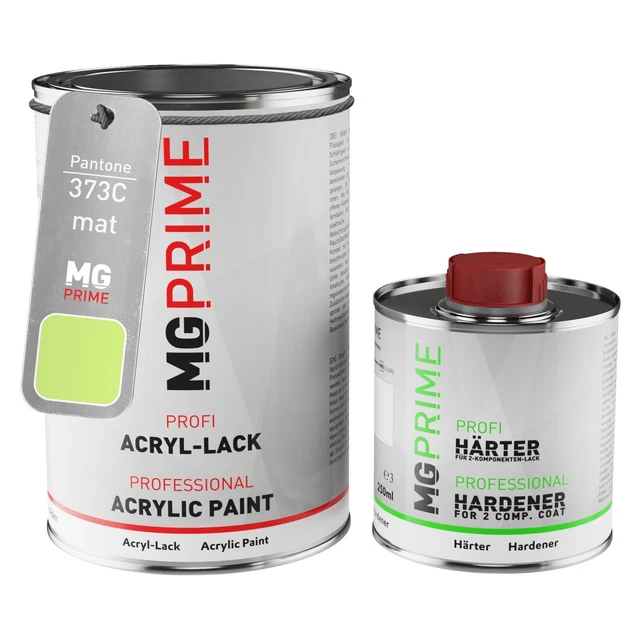 PANTONE 373C GREEN mat peinture acrylique 1,5 Litres 1500 ml durcisseur ...