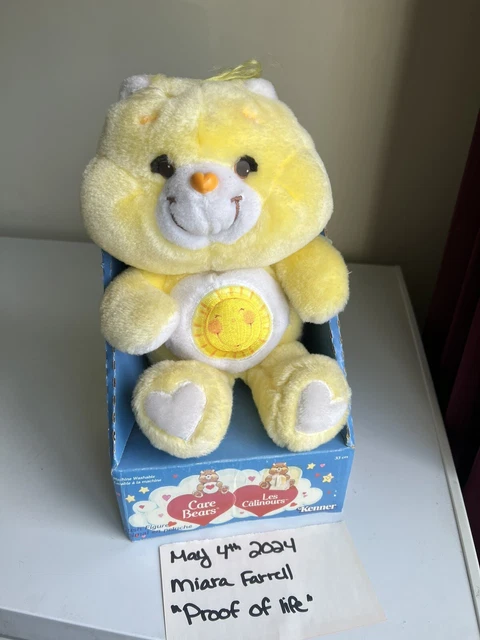 CARE BEARS FUNSHINE Plush Stuffed Toy 1983 Kenner Vintage Original In ...