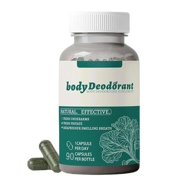 BODY DEODORIZING SUPPLEMENT, Chlorophyll Body Deodorant Capsules 90pcs ...