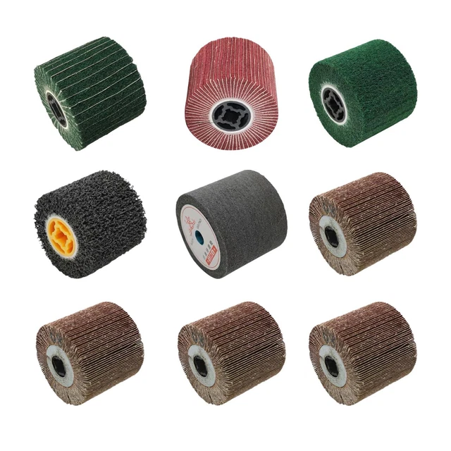 POLISHING BURNISHING WHEEL Wire Drawing Flap Wheel Surface Conditioning ...