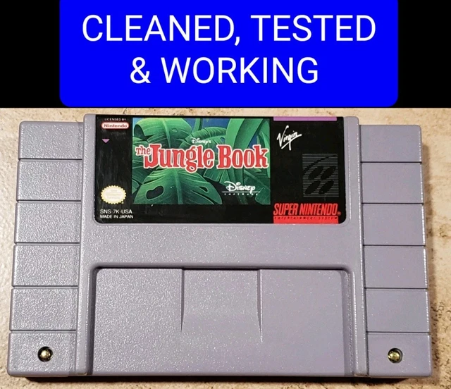 DISNEYS THE JUNGLE Book Super Nintendo SNES 1994 Tested & Working ...