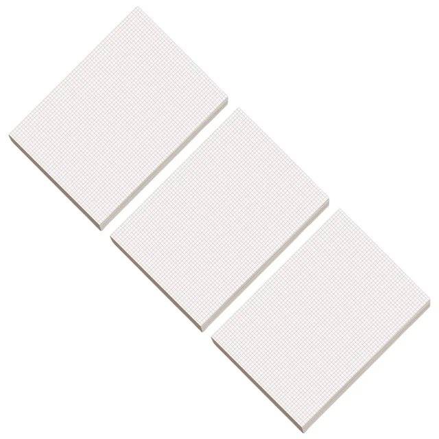 3 PCS LINED Writing Pad Colouring Pad Drawing Pad Calculation Pad Grid ...
