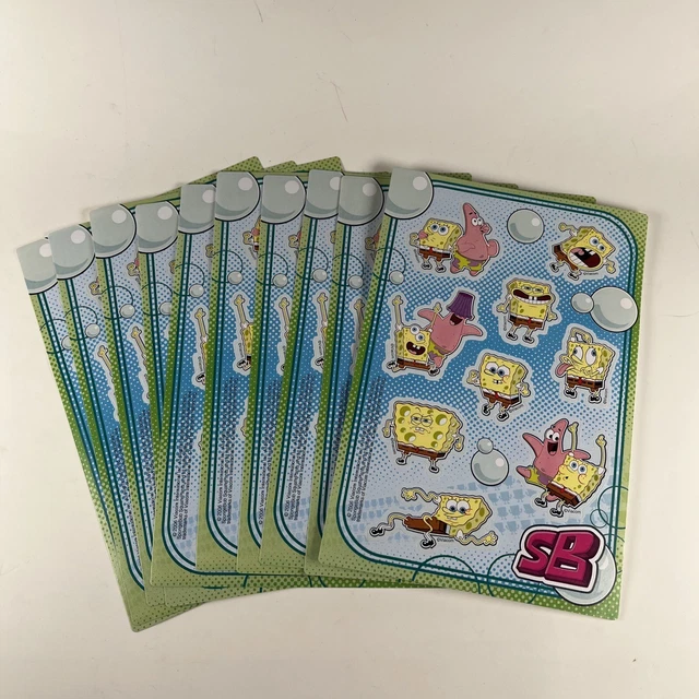 SPONGEBOB SQUAREPANTS STICKER 10 Sheet Lot Vintage 2006 10 Stickers Per ...