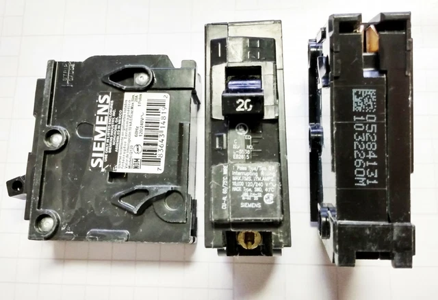 SIEMENS 20 AMP Single-Pole Circuit Breaker Model Q120 $33.15 - PicClick CA