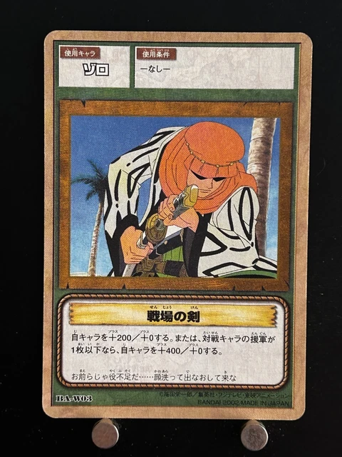 JEU DE CARTES Roronoa Zoro ONE PIECE BA-W03 Bandai japonais de TV ...