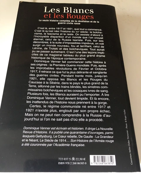 LES BLANCS ET LES ROUGES HISTOIRE GUERRE CIVILE RUSSE 1917-21 DE VENNER ...