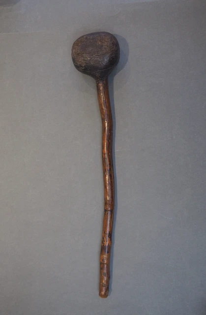 UNUSUAL OLD ANTIQUE Oceanic? Aboriginal? Tribal Art Short Dance Staff ...