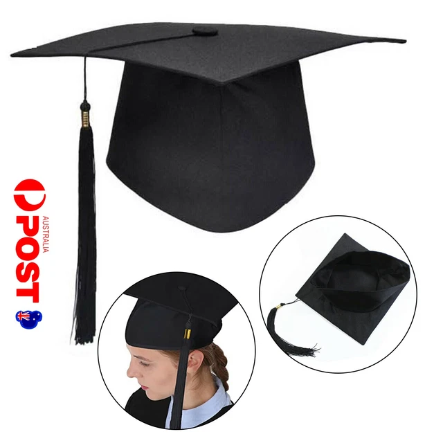 MORTARBOARD GRADUATION HAT Academic Cap Black Bachelor Master ...